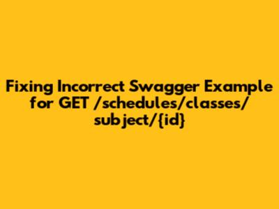 Fixing Incorrect Swagger Example For GET /schedules